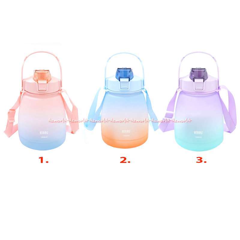 Jual Ataru 1.3Liter Drink Bottle Round Botol Minuman Bulat Gemoy Dengan ...
