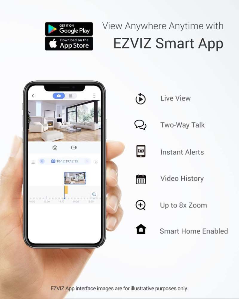 Promo Ezviz IP Camera CCTV Indoor H6 5MP 3K Smart Pan Tilt Zoom ...