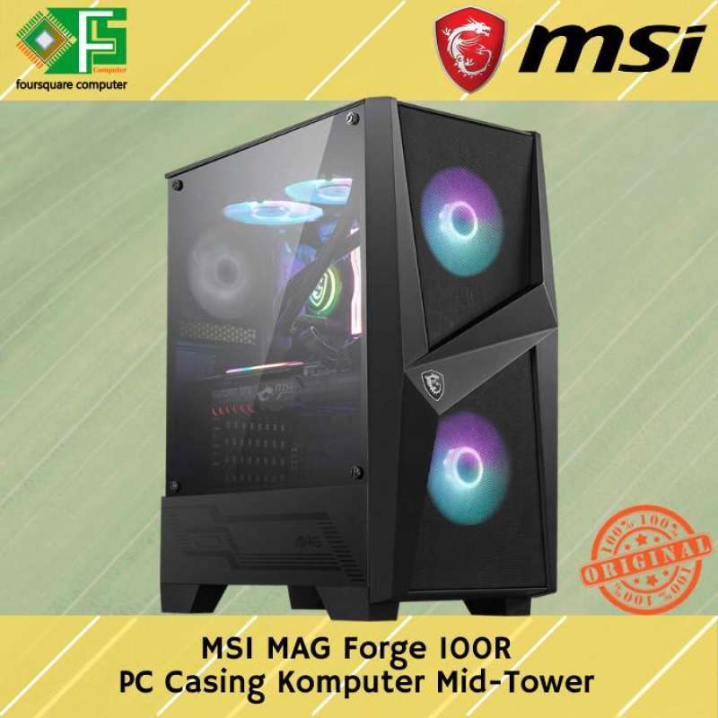 Jual PC Casing MSI MAG Forge 100R Case CPU Komputer Mid-Tower ATX di ...