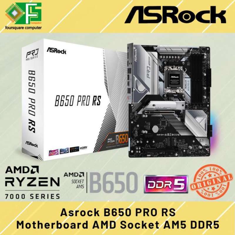 Jual Asrock B650 PRO RS Motherboard AMD Socket AM5 DDR5 ATX di Seller ...