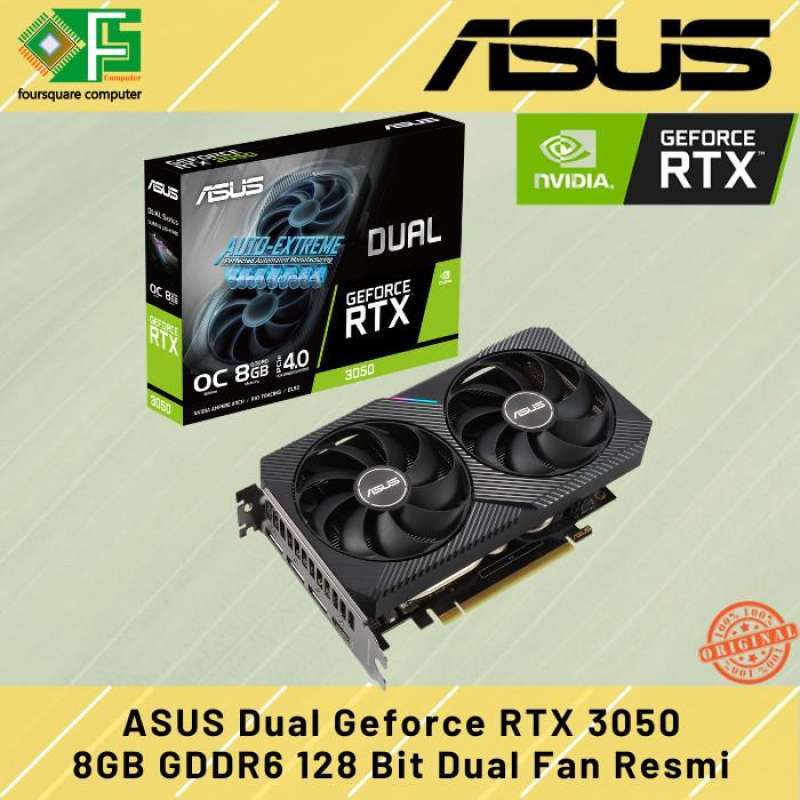 Jual VGA Asus Dual Extreme Geforce Rtx 3050 8gb Gddr6 128 Bit Resmi ...