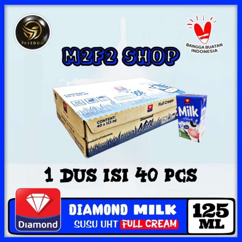 Jual Diamond Milk Susu Kotak Uht Full Cream | Plain - 125 Ml (harga Karton) Di Seller Edumart ...