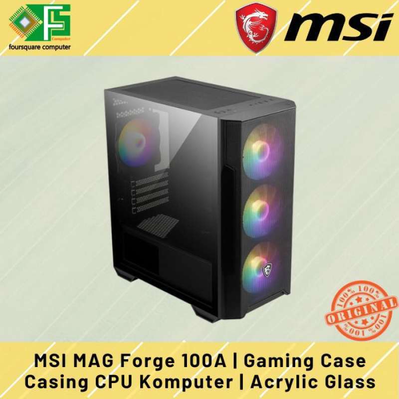 Promo MSI MAG Forge M100A Gaming case | PC Casing CPU Komputer Acrylic ...