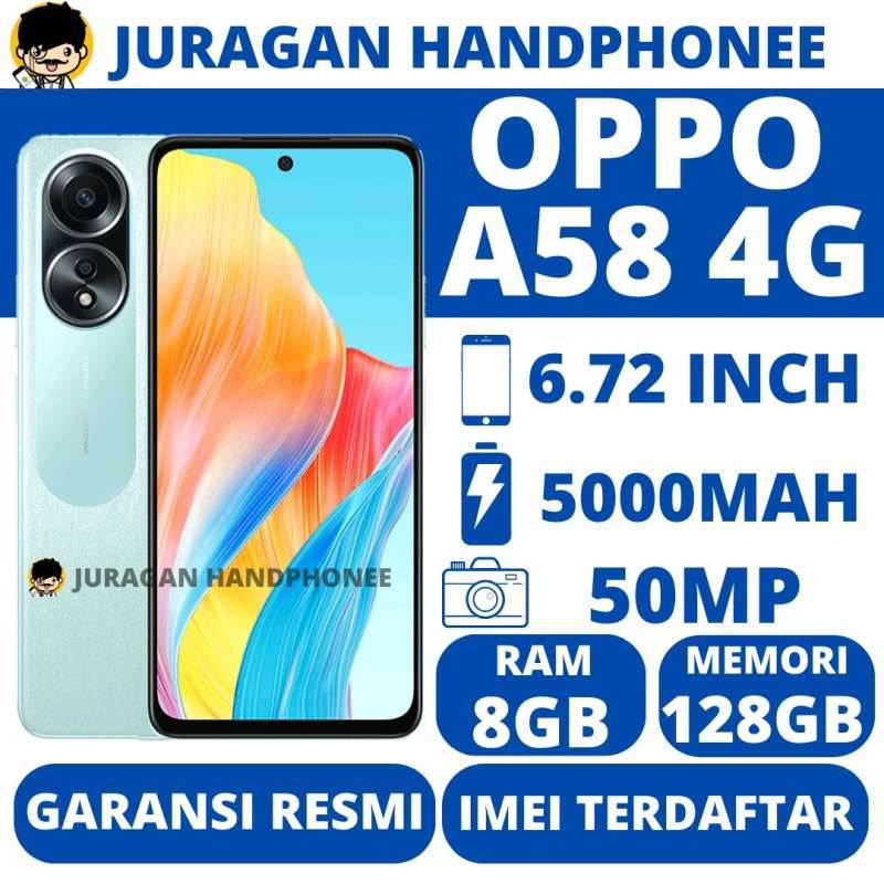 Jual Oppo A58 Terbaru 2024 Spesifikasi Original, Murah & Diskon Harga ...