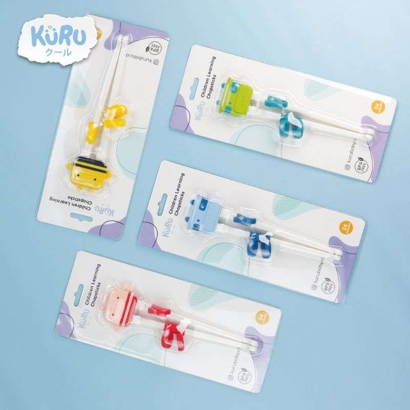 Jual Kuru Kuru Learning Chopstik/ Sumpit Belajar Bayi - Lebah Pink Di ...