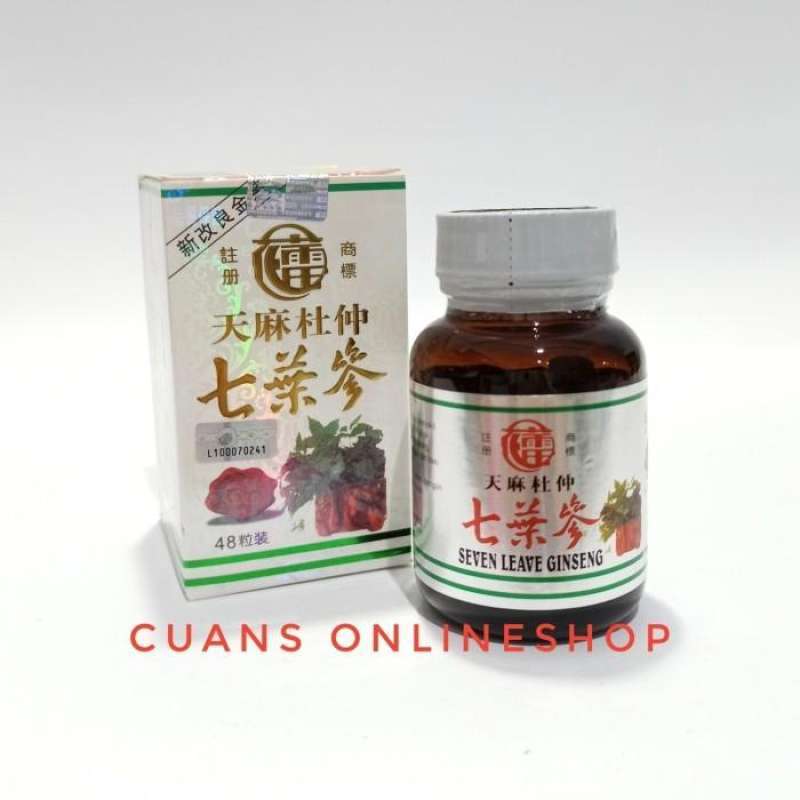 Jual Tian Ma Du Zhong Qi Qin Shen Obat Rematik Persendian Seven Leaves ...