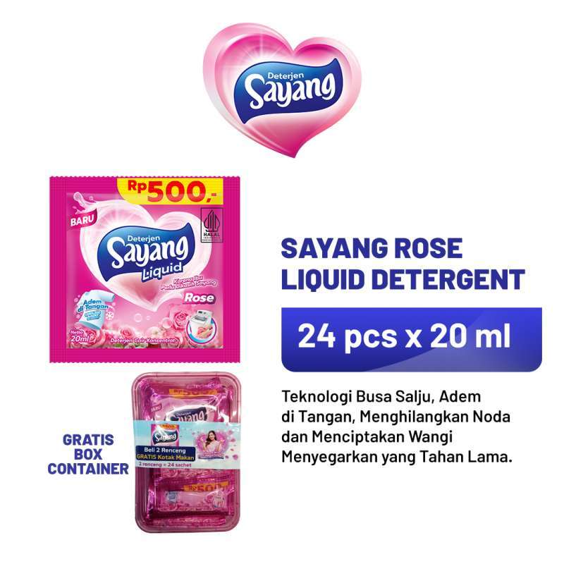 Jual Sayang Rose Liquid Detergent 20 ml x 24 Sachet di Seller Kapal Api ...