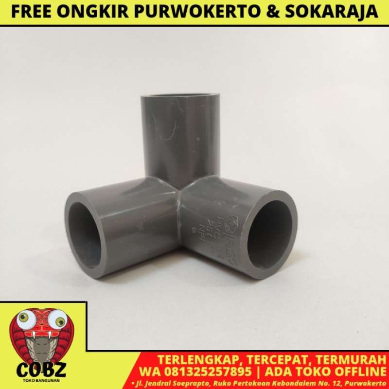 Jual 1 IN / SCG Tee 3 Way 90 Derajat Fitting Pipa Hidroponik PVC Pcs di Seller COBZ Indonesia ...