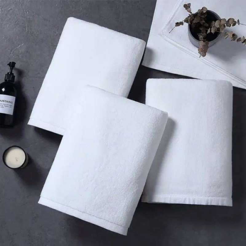 Promo Handuk Premium Hotel Putih 70x140cm 700 Gsm Benang 30s/2 Katun ...