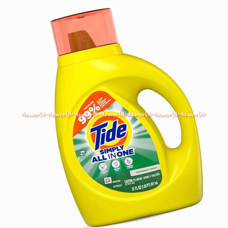Jual Tide 917ml Simply All In One Detergen Cair Pakaian Untuk Noda Dan Bau Liquid Detergent ...