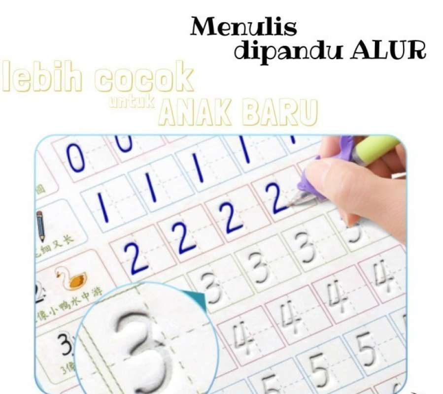 Promo Buku Belajar Menulis Huruf Dan Angka PAUD Anak TK Preschool ...