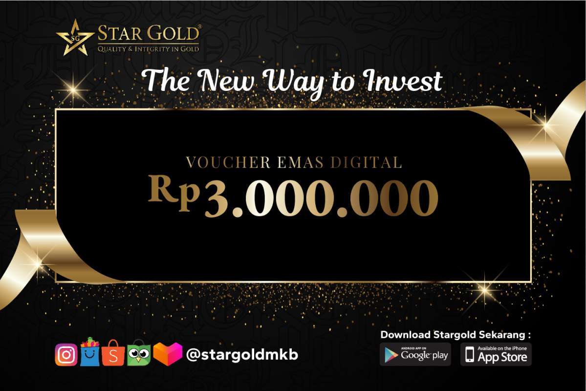 Promo Voucher Emas StarGold Rp 3.000.000 Diskon 12% di Seller stargoldmkb Official Store - Kayu ...