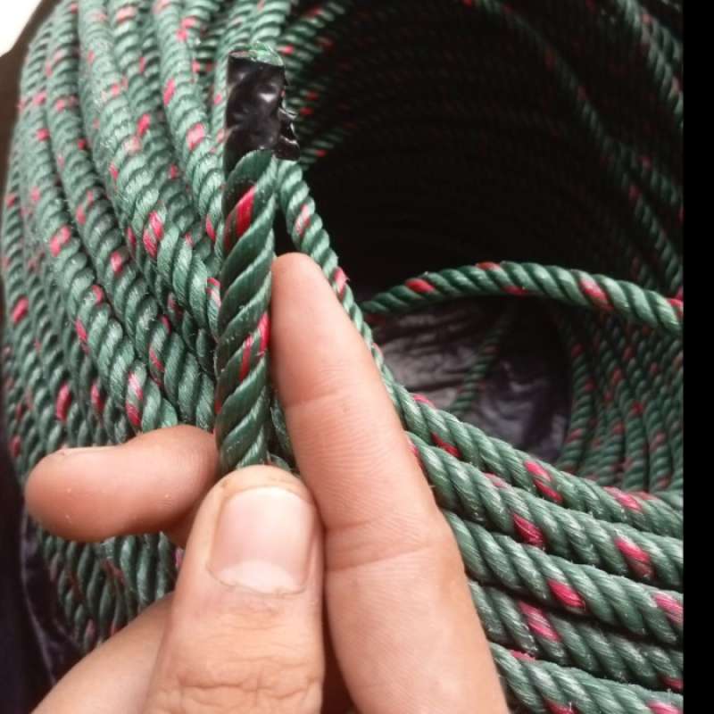 Promo Tali Tambang Hijau 8mm Tambang Plastik Tambang Bintik Merahpe Diskon 23 Di Seller Cv