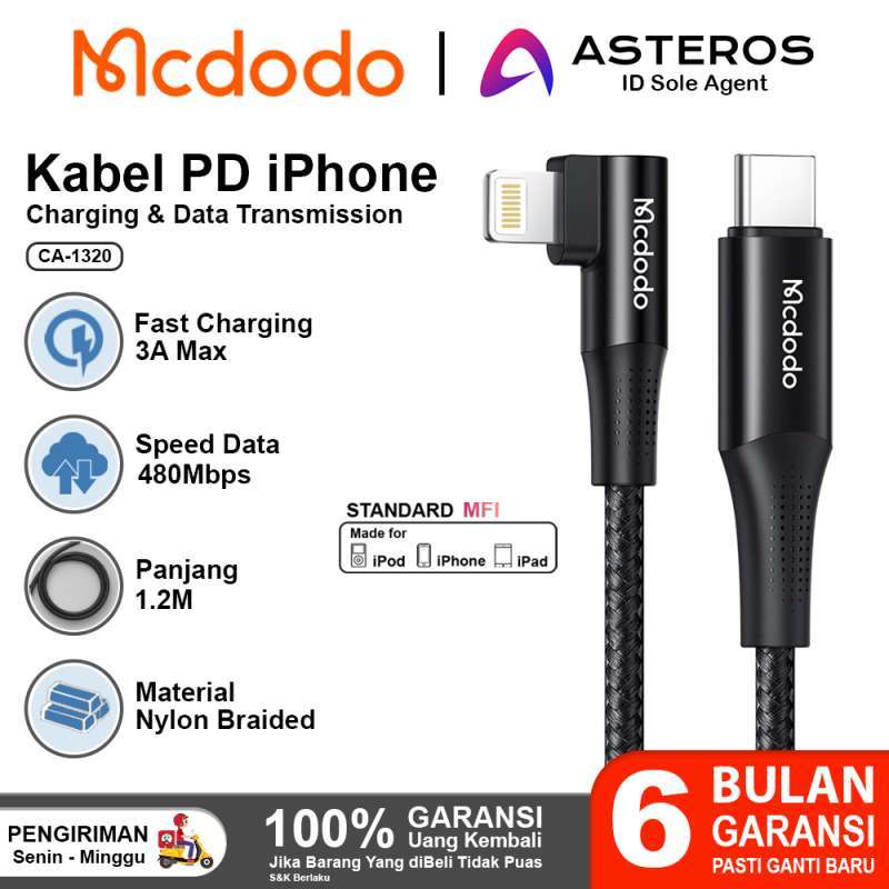 Jual MCDODO Kabel Data Gaming Type C to Lightning Fast Charging 20w -36w Model Transparan - CA ...