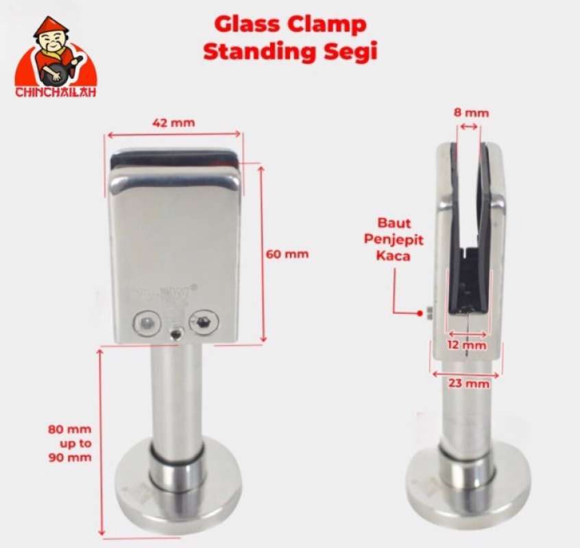 Promo Kaki Railing / Partisi Kubikal Toilet Kaca Kamar Mandi Stainless ...