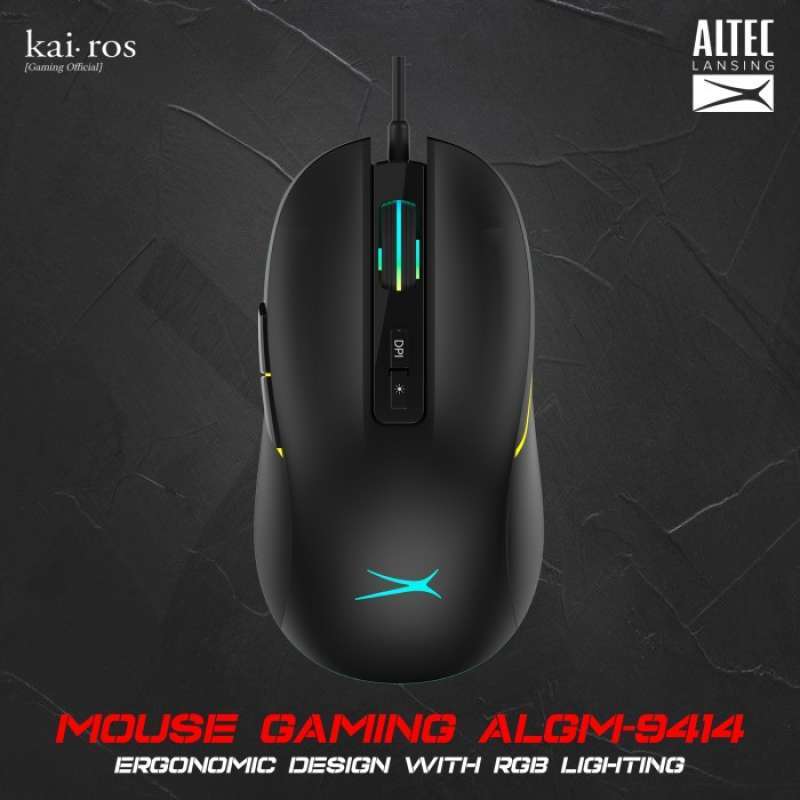 Promo Mouse Gaming Altec Algm-9414 - 3600dpi / 5 Tombol / Rgb / Usb ...