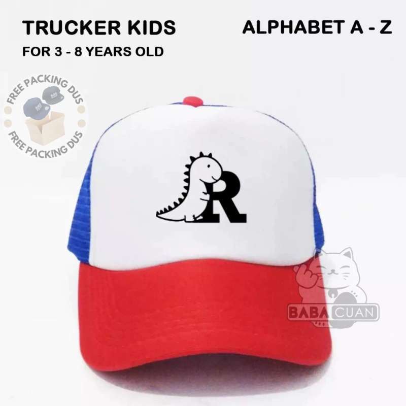 Jual Topi Anak Trucker Kombinasi Alfabet Huruf A-z Usia 3-8 Tahun - C ...