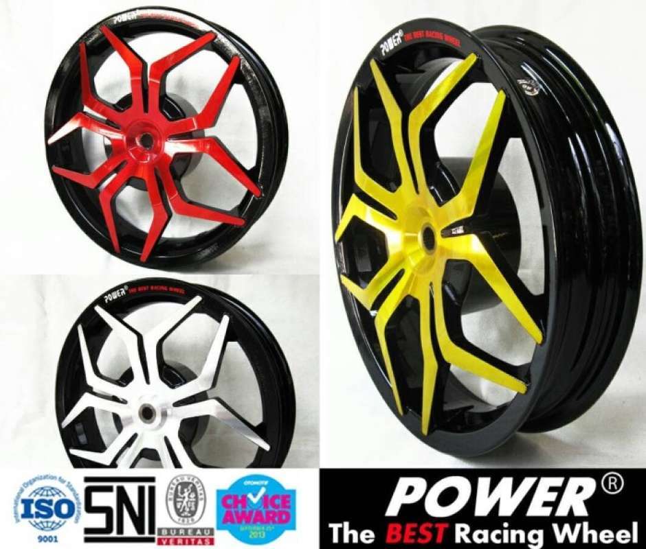 Promo velg motor POWER Star black Chrome Diskon 23% di Seller Holderboy ...