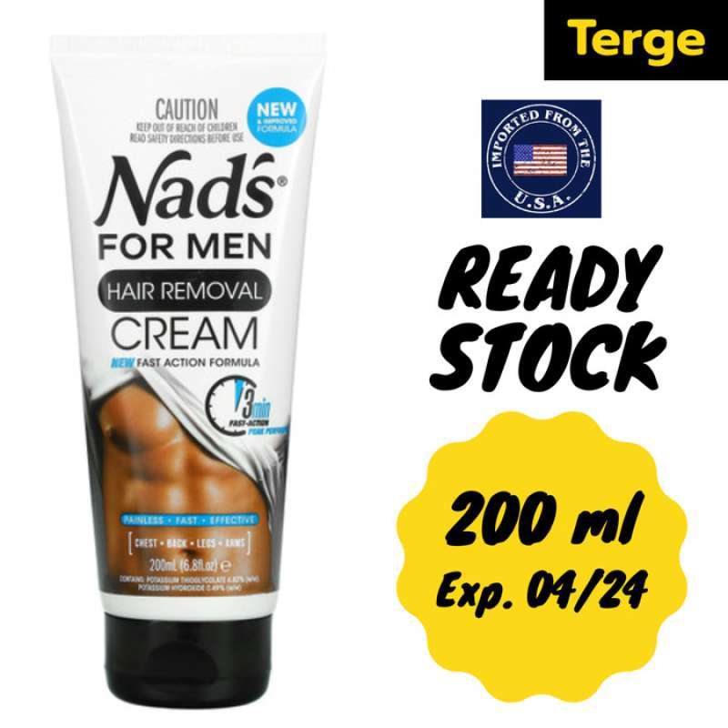 Promo USA Nad's Nads For Men Hair Removal Cream 200 ml Diskon 23% di ...