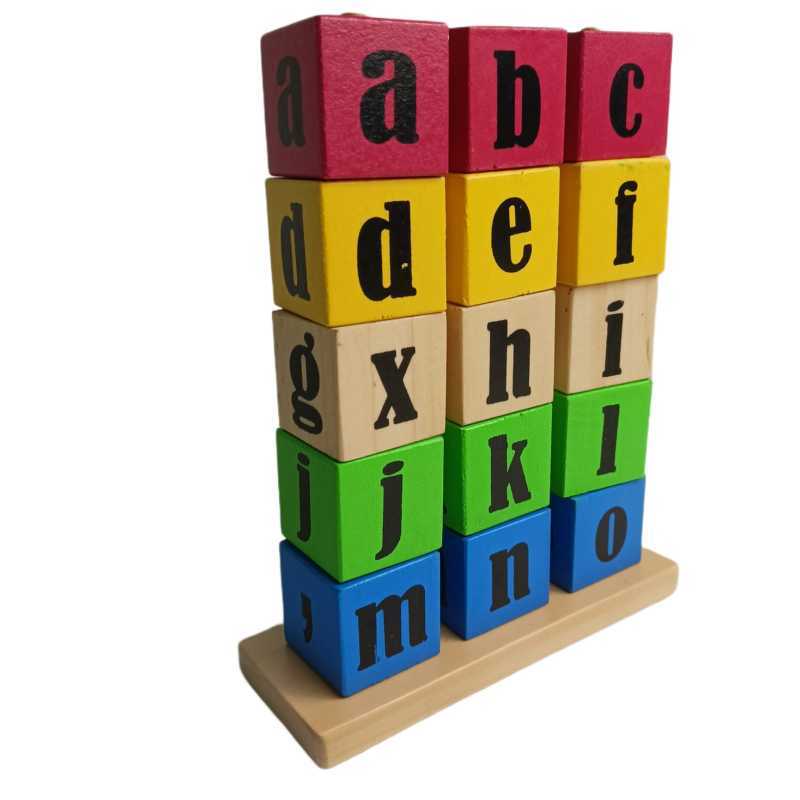 Promo Mainan Edukasi Menara Huruf Angka Hijaiyah Balok Kubus Kayu 3D ...