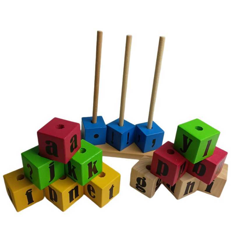 Promo Mainan Edukasi Menara Huruf Angka Hijaiyah Balok Kubus Kayu 3D ...