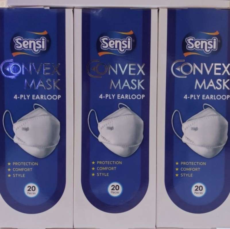 Promo Sensi Convex Mask Earloop 4 Ply [1 Box = 20 Pcs] Diskon 23% Di ...