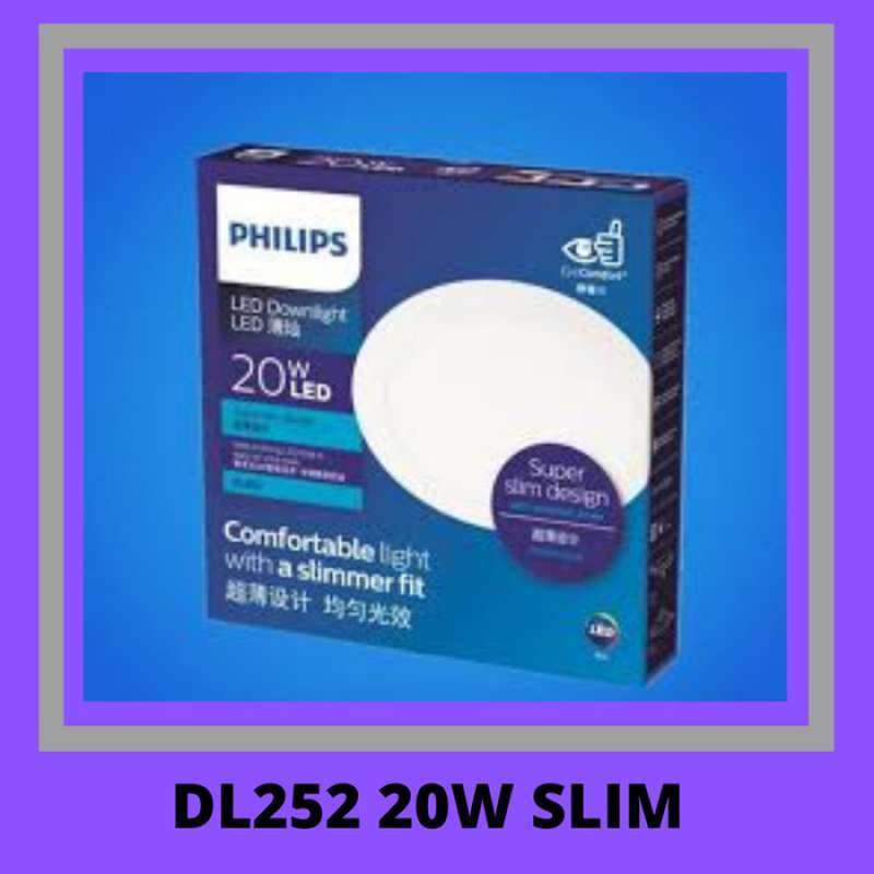 Promo Philips Downlight LED DL252 Slim 20W 3000K Warm White-Cahaya ...