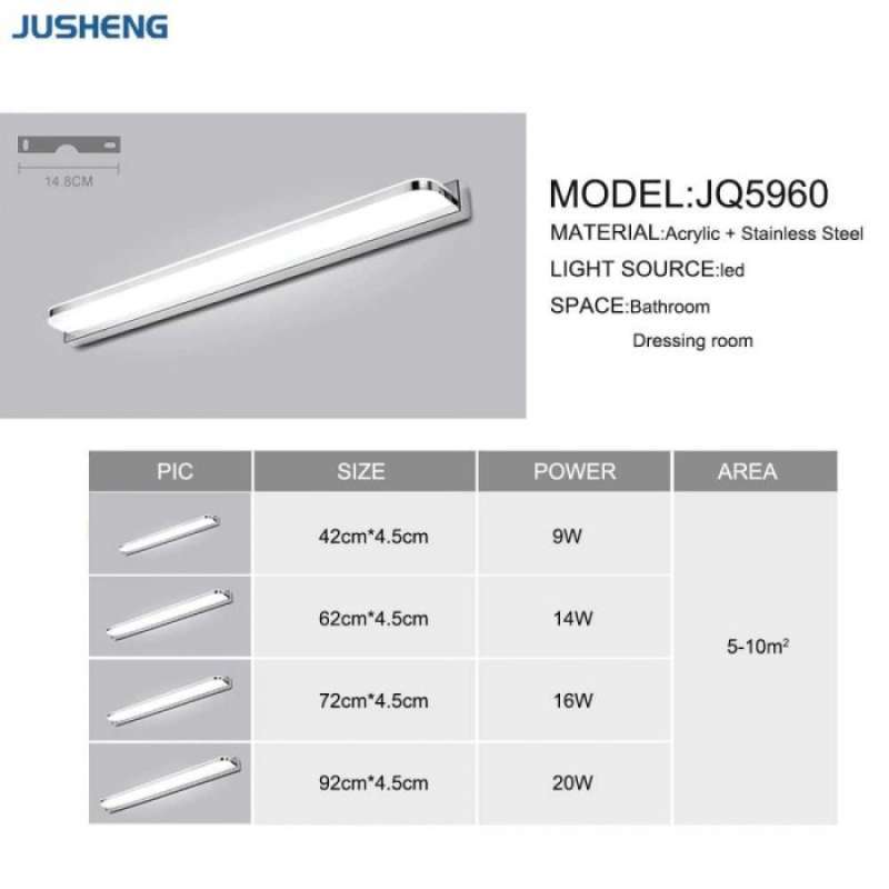 Promo Lampu Led Cermin Rias Hias Dinding Studio Foto Linear Wall Light ...