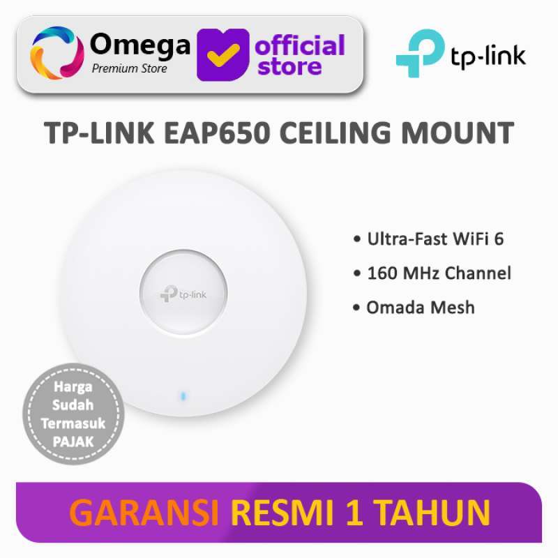 Promo Tp-link Eap650 Ax3000 Ceiling Mount Wifi 6 Access Point Diskon 6% Di Seller Omega Premium ...