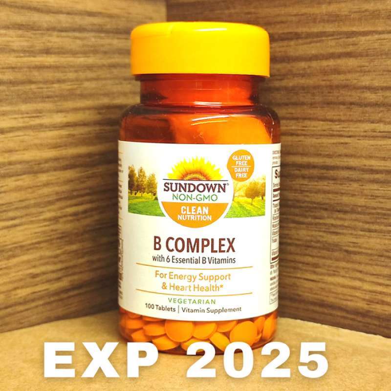 Promo Sundown Naturals Vitamin B-Complex isi 100 Tablets B Compleks ...