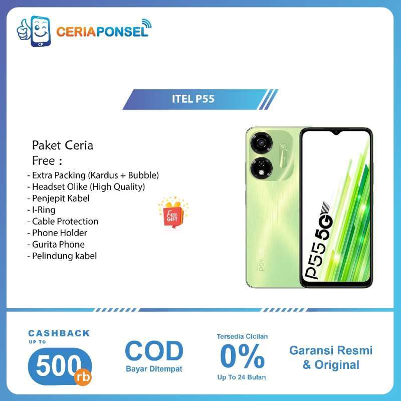 Promo Itel P55 5g Ram 6+128gb Android 13 | 5g - 50mp Dual Clear Camera ...