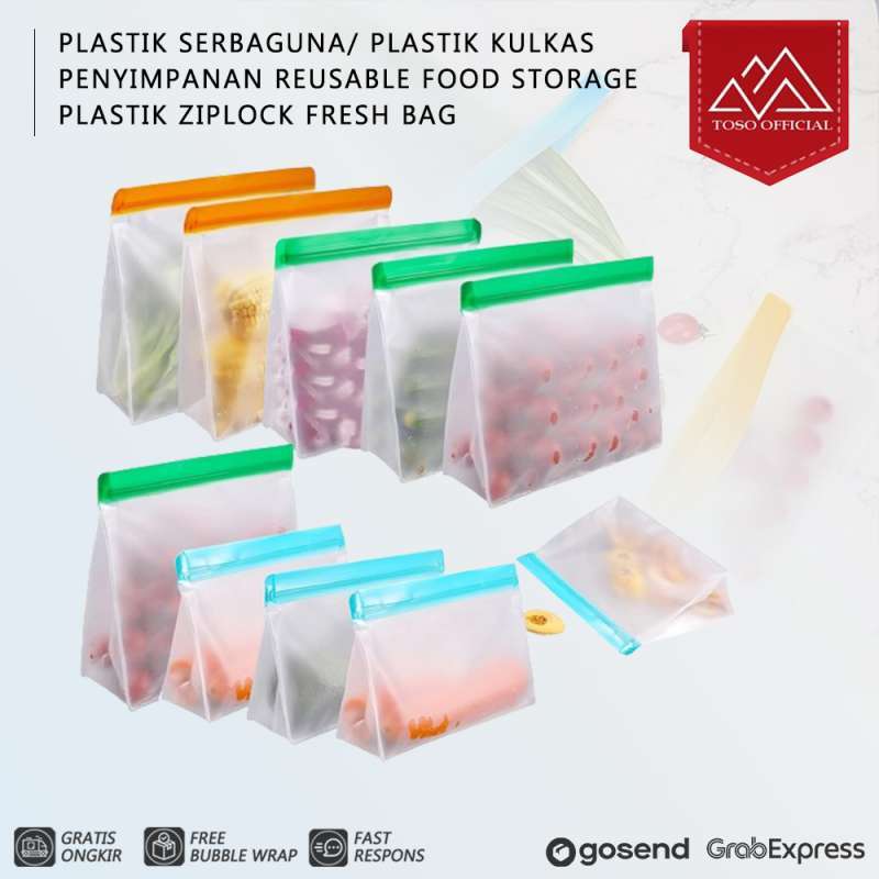 Promo Kantong Ziplock Tas Penyimpanan Makanan Food Storage Silicone Bag ...