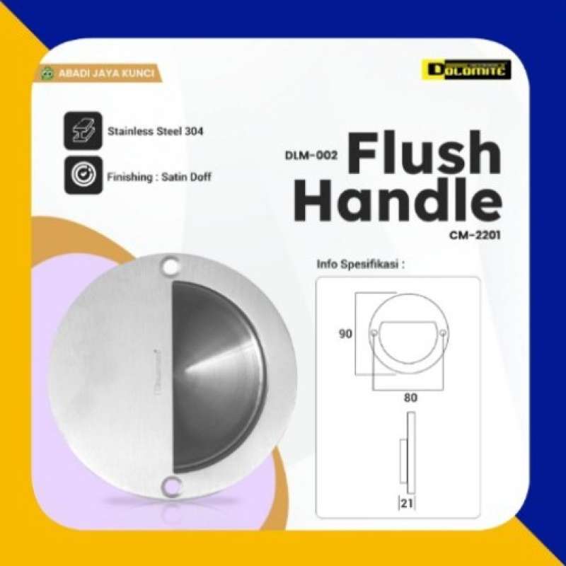 Promo Handle tanam pintu geser bentuk bulat Stainles CM-2201 Diskon 23% ...