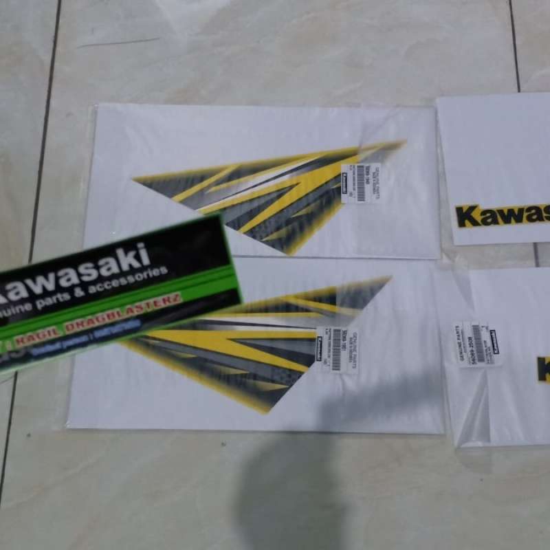 Promo striping stiker tangki set ninja ss kuning original Kawasaki ...