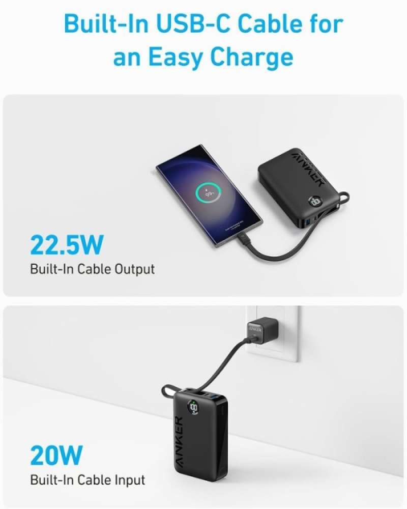 Jual Anker 335 Powercore 20000mah 22.5w Usb-c Cable Powerbank – A1647 ...