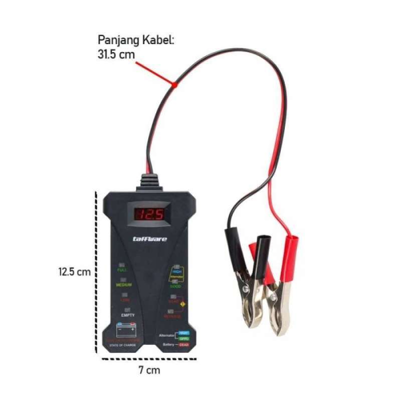 Promo Voltmeter Analyzer Volt Tester Uji Baterai Alat Ukur Daya 12v Lcd ...