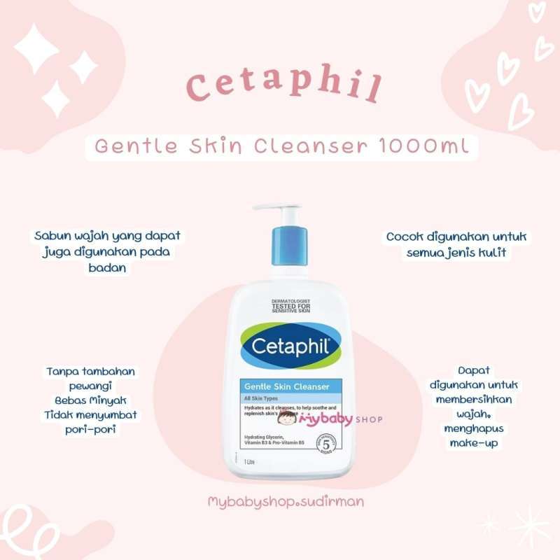 Jual Cetaphil Gentle Skin Cleanser 1000ml Sabun Pembersih Muka untuk ...
