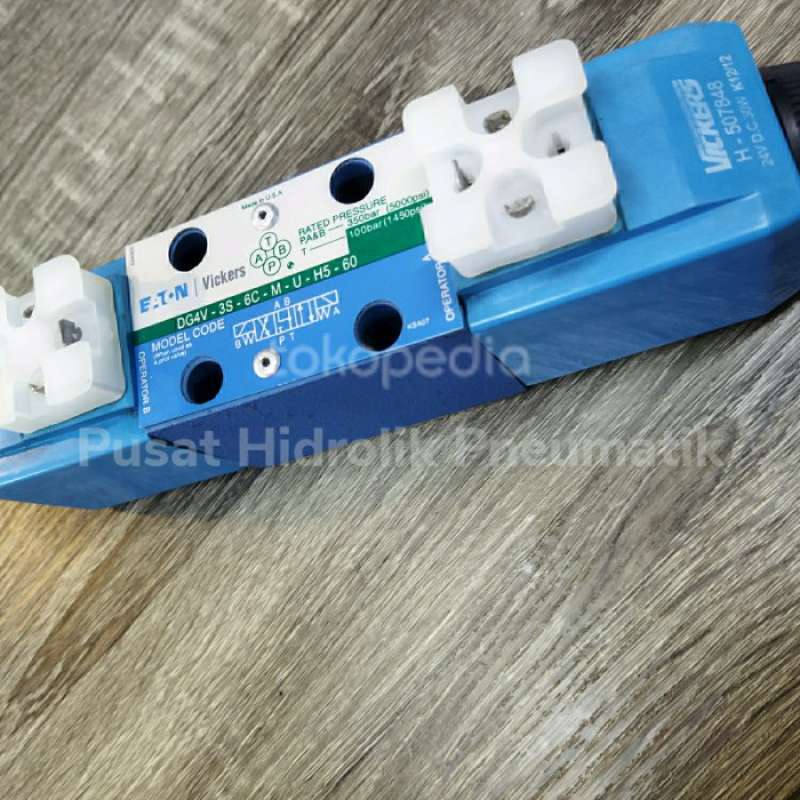 Promo Solenoid valve hidrolik Merk Vickers DG4V-3S-6C-M-U-H5-60 EATON 24 BDC Diskon 23% di ...