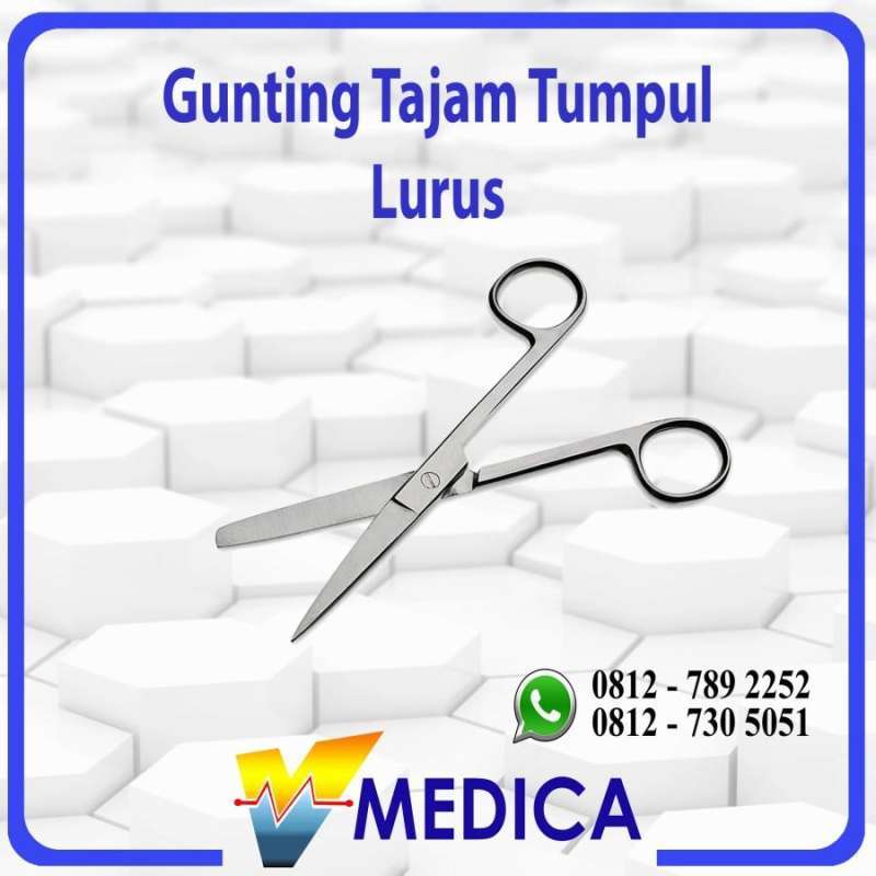 Jual Gunting Tajam Tumpul Lurus / Operating Scissor Straight Sharp ...