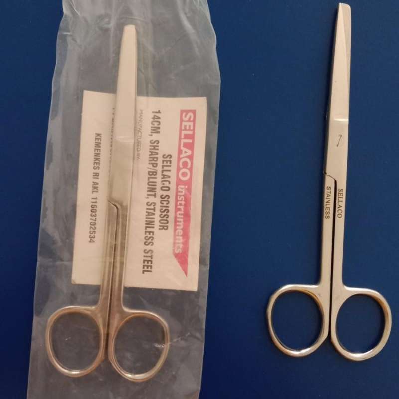 Jual Gunting Tajam Tumpul Lurus / Operating Scissor Straight Sharp ...