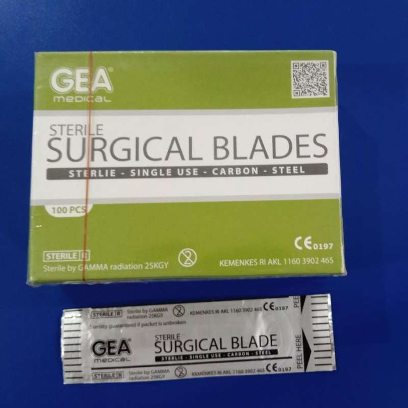 Jual Surgical Blades Gea / Mess Mata Pisau Bisturi - No 10, 11, 15, 20 ...