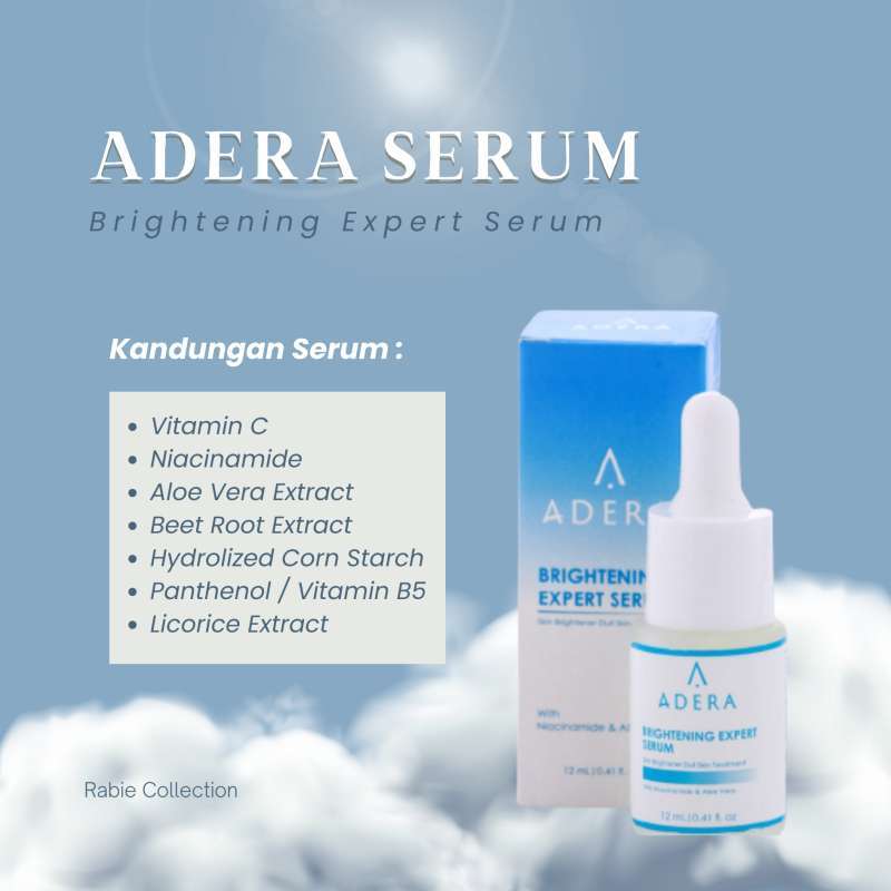 Promo Adera Brightening Serum Mencerahkan Wajah Pria Dan Wanita 20ml Diskon 19% Di Seller Rabie ...