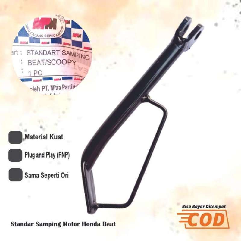 Jual Standar Samping Honda Beat Karbu Besi Hitam Kuat Standart Motor ...