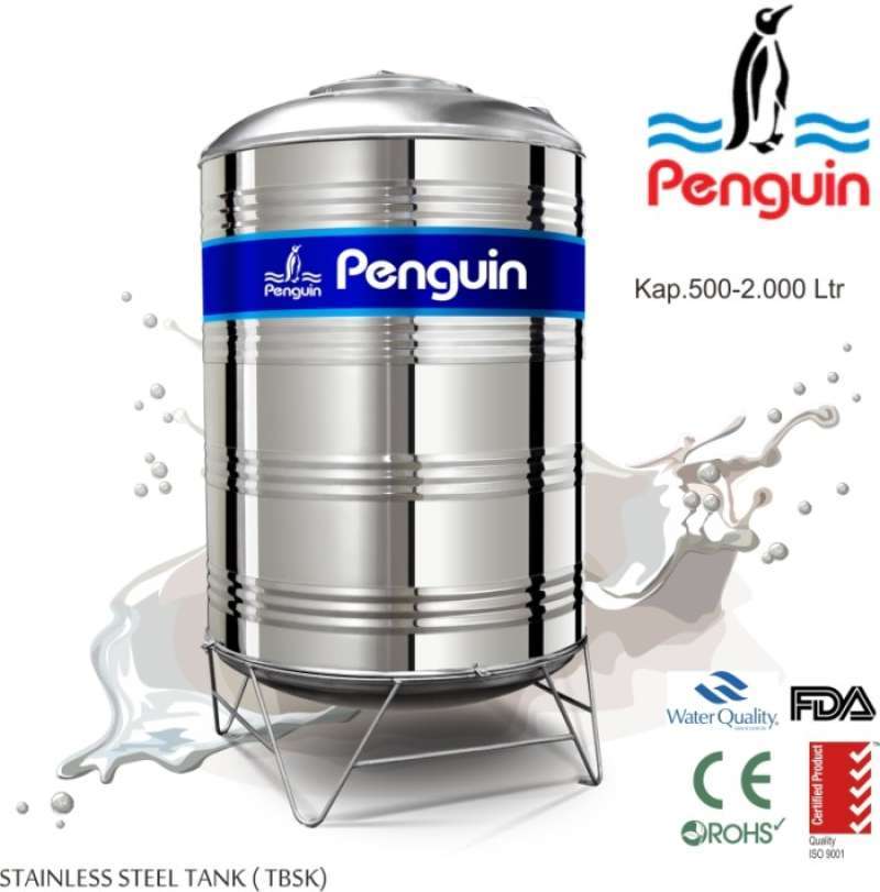 Promo Toren air stainless steel Penguin kapasitas 1000 liter SUS 304 ...