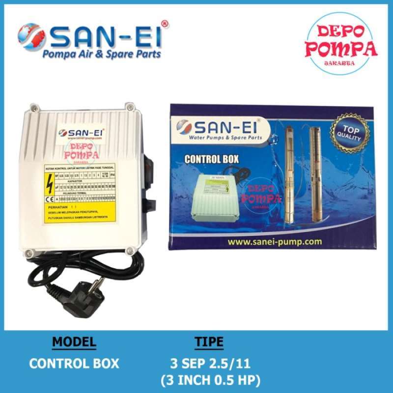 Promo Control Box Pompa Air Satelit SAN EI 3 INCH 0.5 HP Diskon 23% di ...