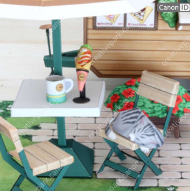 Promo FOOD TRUCK CAFÉ COFFEE miniatur DIY Papercraft mainan diorama ...