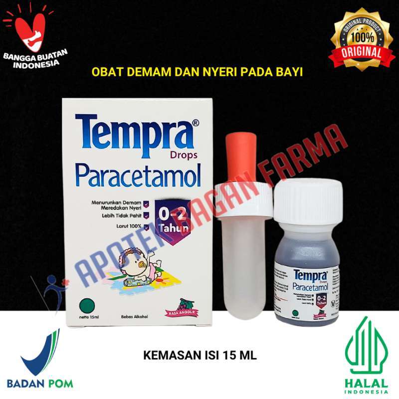 Jual TEMPRA DROPS 15ML 0-2TAHUN - PENURUN DEMAM BAYI RASA ANGGUR di ...