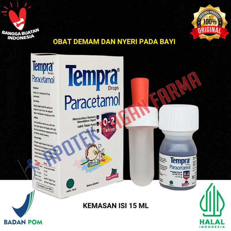 Jual TEMPRA DROPS 15ML 0-2TAHUN - PENURUN DEMAM BAYI RASA ANGGUR di ...