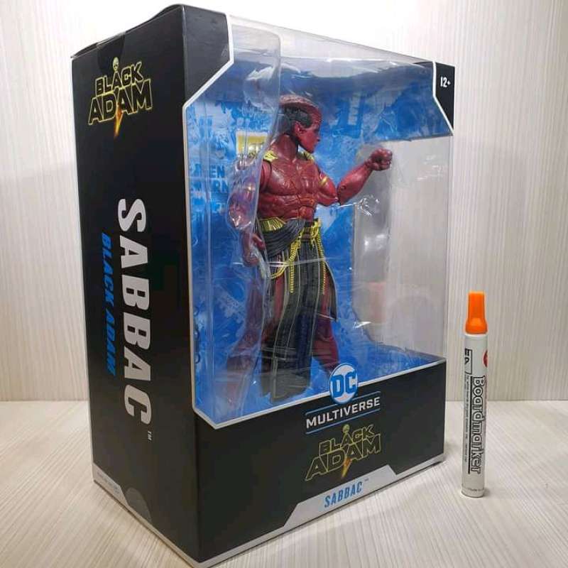 Jual mainan action figure mcfarlane sabbac black adam villains tinggi ...
