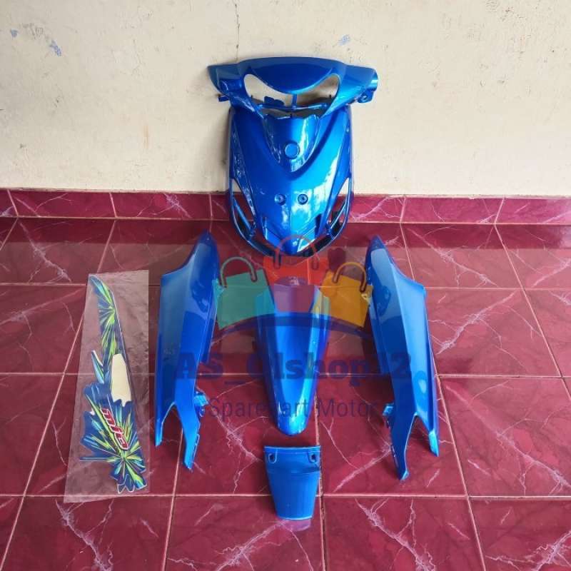 Promo Full Body Halus Yamaha Mio Smile Biru Plus Striping Diskon 33% Di ...